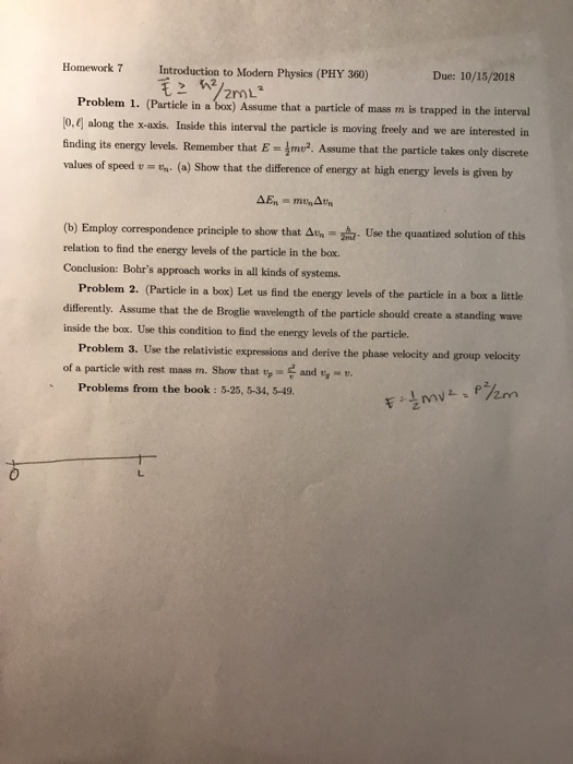 Solved Homework 7 Introduction to Modern Physics (PHY 360) | Chegg.com