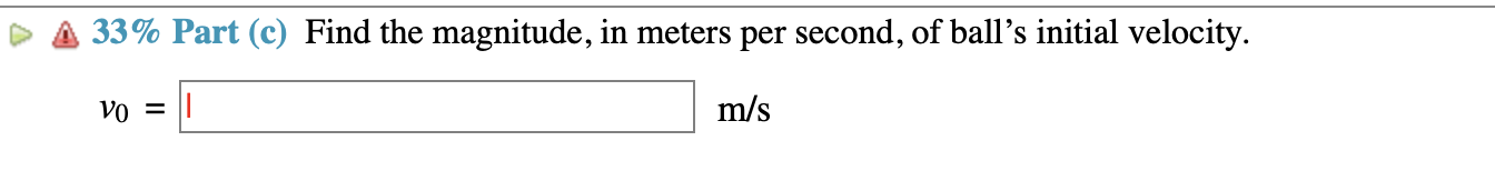 Solved (20\%) Problem 3: A baseball is thrown with velocity | Chegg.com