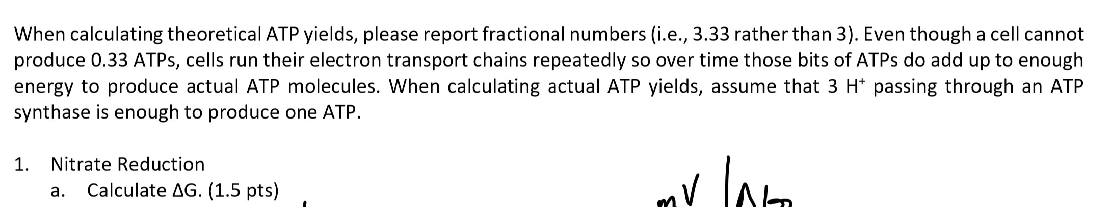 Solved When calculating theoretical ATP yields, please | Chegg.com