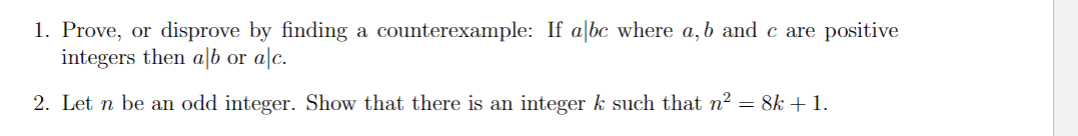 Solved 1. Prove, or disprove by finding a counterexample: If | Chegg.com
