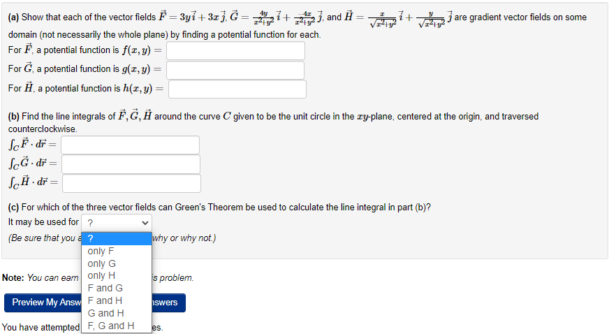 Solved (a) Show that each of the vector fields | Chegg.com