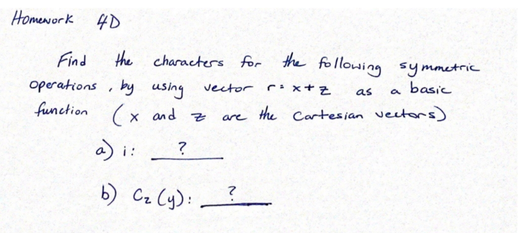 Solved Homework 4D as a Find the characters for the | Chegg.com