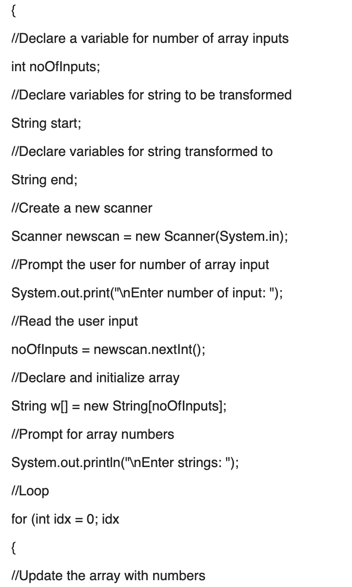 *JAVA* *Code needed A word can be changed to another | Chegg.com