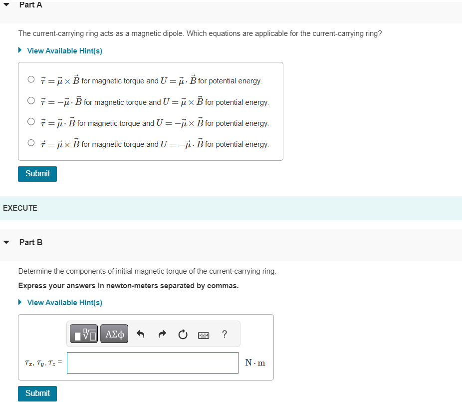 Solved A circular ring with area 4.45 cm2 is carrying a | Chegg.com