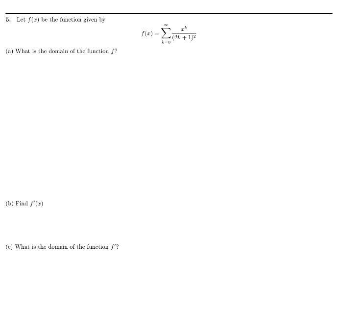 Solved 5. Let f(x) be the function given by | Chegg.com
