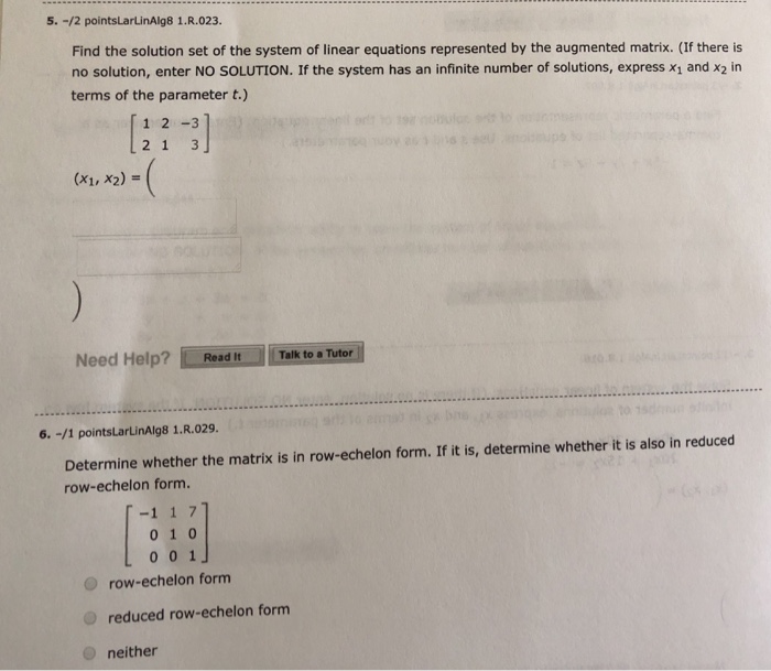 Solved 5.-/2 pointsLarLinAlg8 1.R.023. Find the solution set | Chegg.com
