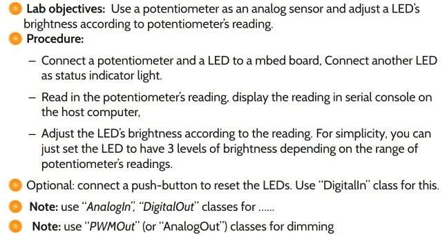 MBED Please do this code with MBED Website Lab | Chegg.com