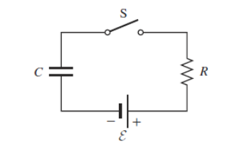 Solved The figure below shows a simple RC circuit with a | Chegg.com