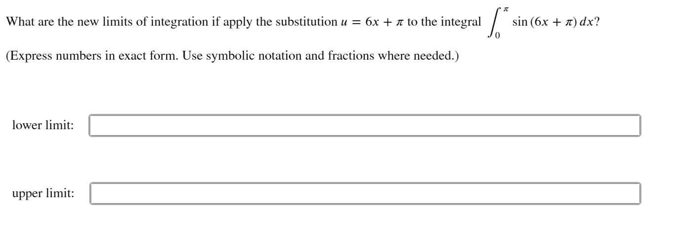 Solved What are the new limits of integration if apply the | Chegg.com