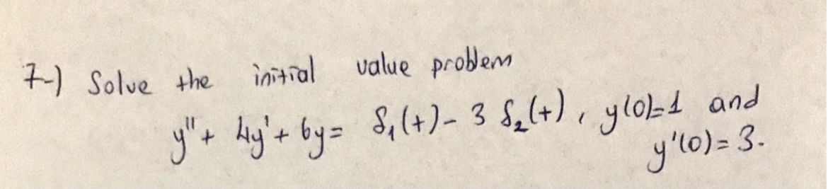 Solved 7-) Solve the initial value problem \\[ | Chegg.com