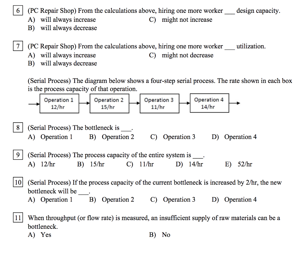 Solved 6 (PC Repair Shop) From the calculations above, | Chegg.com