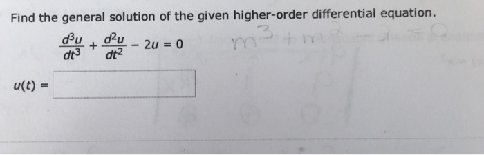 Solved Find the general solution of the given higher-order | Chegg.com