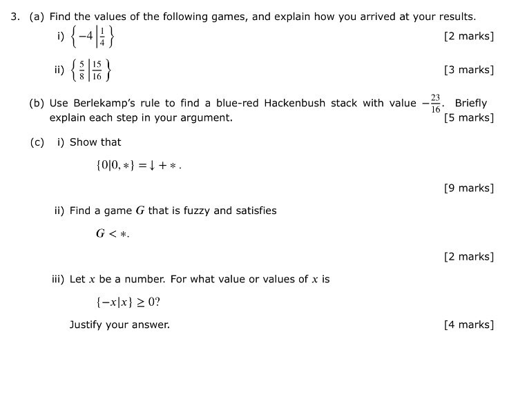 3. (a) Find the values of the following games, and | Chegg.com