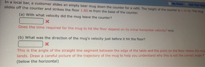 Solved In a local bar, a customer slides an empty beer mug | Chegg.com