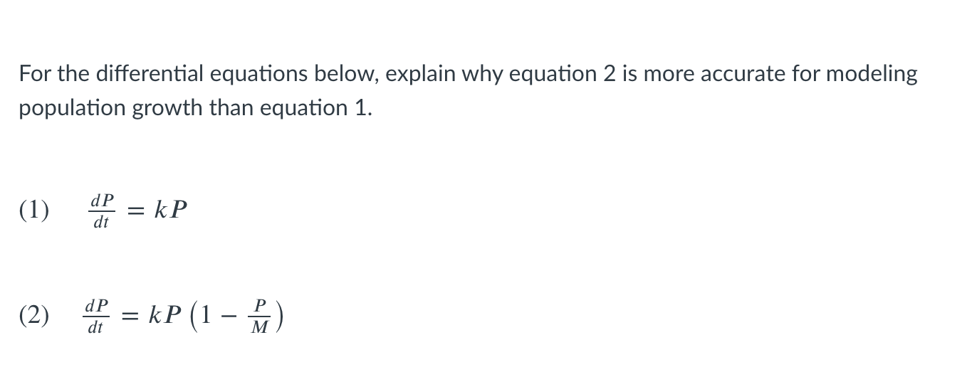 Solved For the differential equations below, explain why | Chegg.com
