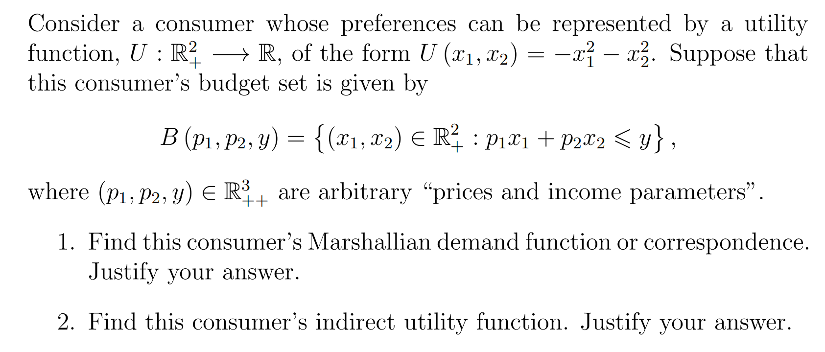 Solved Consider a consumer whose preferences can be | Chegg.com