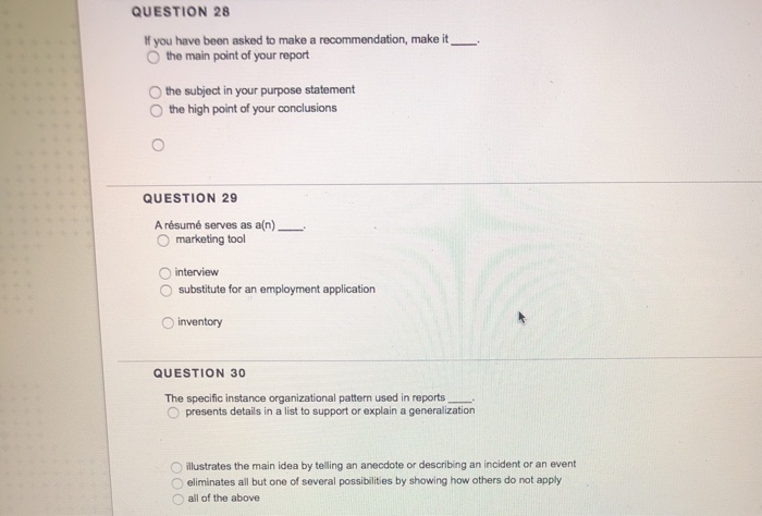 Solved QUESTION 1 The résumé format allows the applicant to | Chegg.com