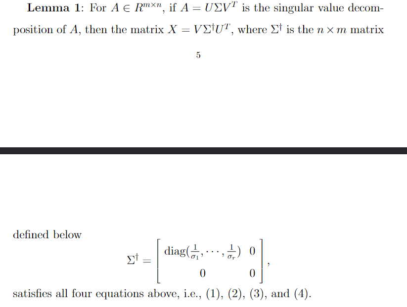 C Compute The Moore Penrose Inverse Of A Matrix With