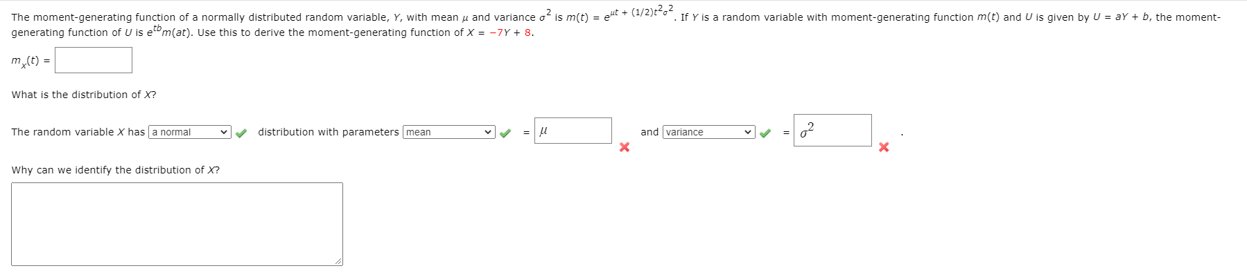 Solved The moment-generating function of a normally | Chegg.com