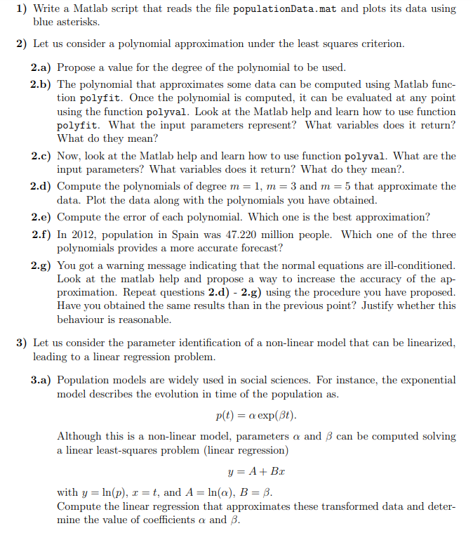 Solved 1) Write a Matlab script that reads the file | Chegg.com