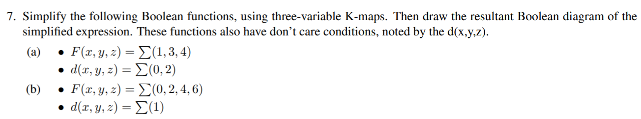 Solved Simplify the following Boolean functions, using | Chegg.com