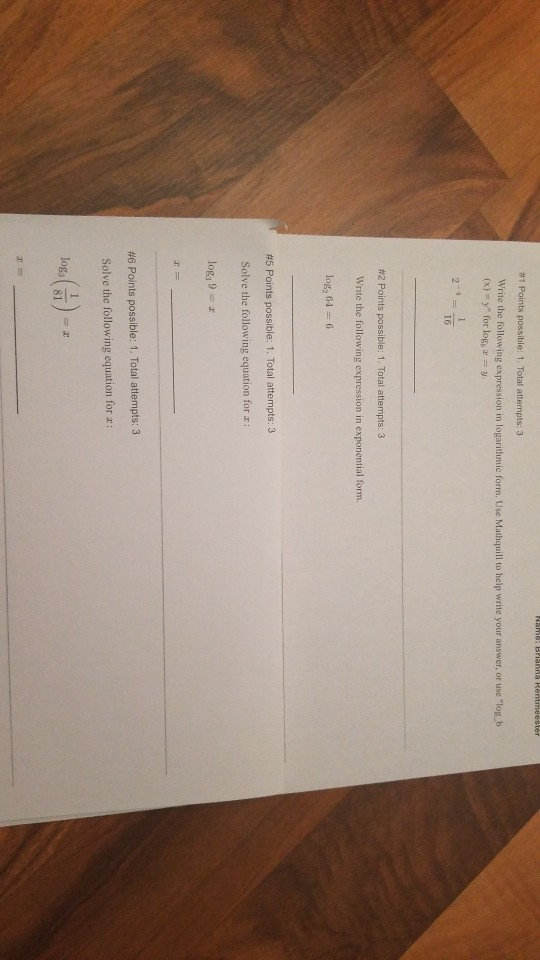 Solved #1 Points possible: 1 . Total attempts: 3 Write the | Chegg.com