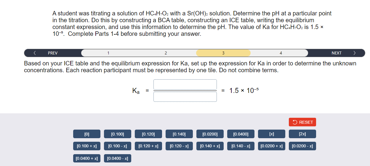 Solved A student was titrating a solution of HC4H7O2 with a | Chegg.com