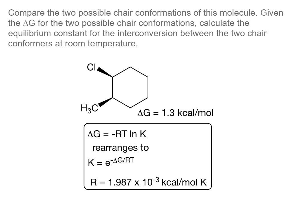 Solved Compare the two possible chair conformations of this | Chegg.com