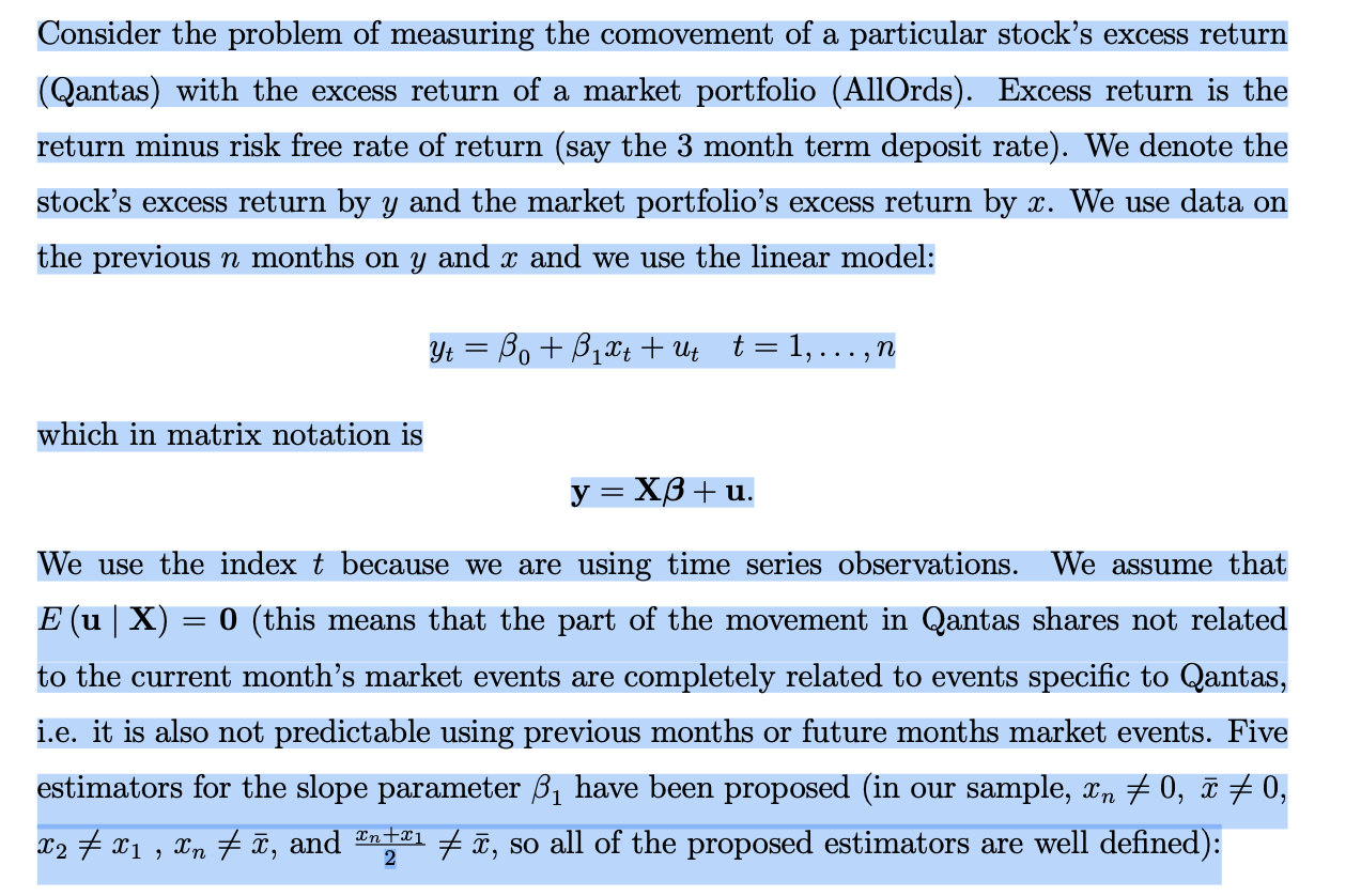 Solved 2. B2 Σ=1 9t the ratio of the average excess return | Chegg.com