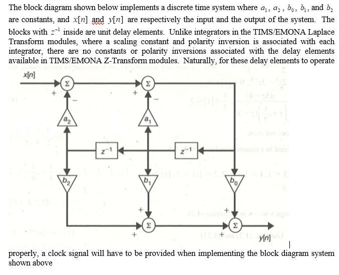 Solved The block diagram shown below implements a discrete | Chegg.com