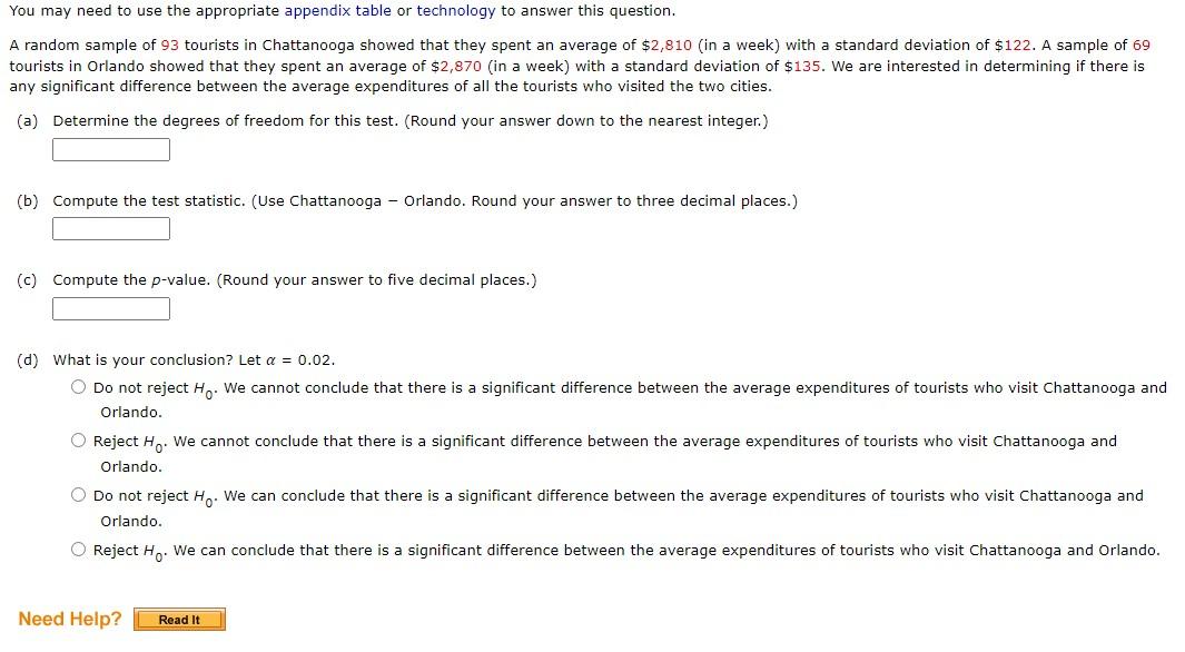 Solved You may need to use the appropriate appendix table or | Chegg.com