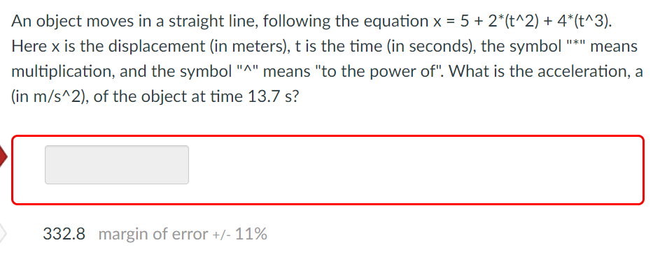 Solved An object moves in a straight line, following the | Chegg.com