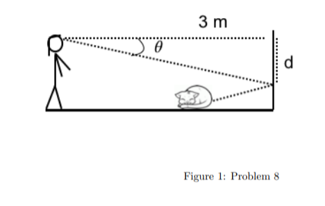 Solved 8) You are standing looking at a vertical flat mirror | Chegg.com