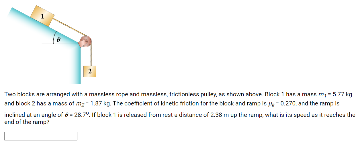 Solved Two blocks are arranged with a massless rope and | Chegg.com