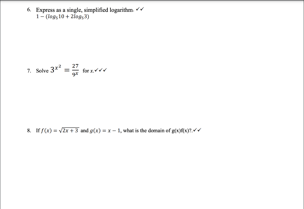 Solved 6. Express as a single, simplified logarithm. 1-(logs | Chegg.com