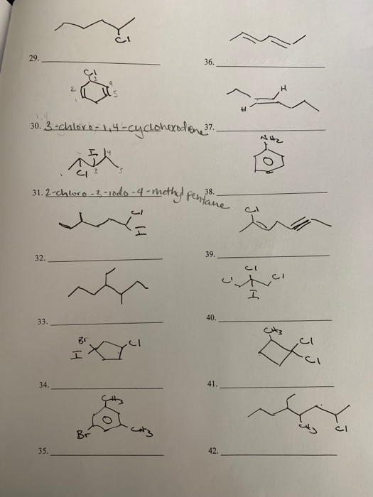 Solved Organic Nomenclature Worksheet 1 Chem 11 8. | Chegg.com