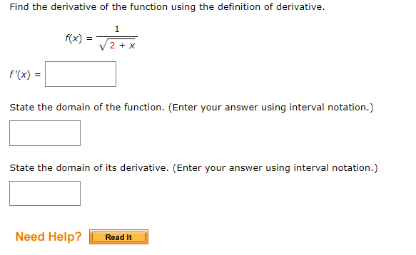 Solved Find the derivative of the function using the | Chegg.com