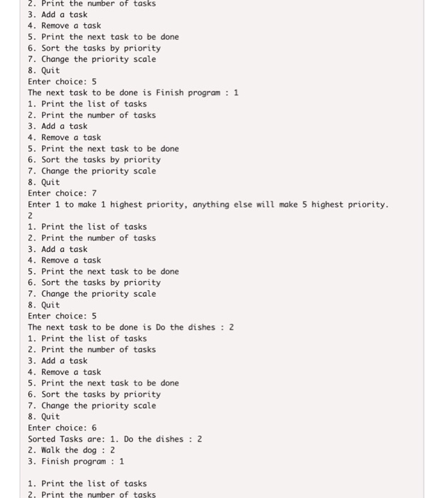 Solved The Task Class This class represents a task and | Chegg.com