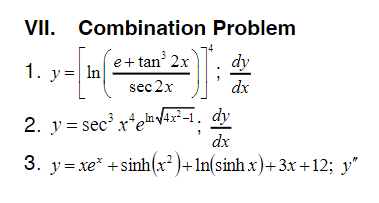 Solved VII. Combination Problem 1. | Chegg.com