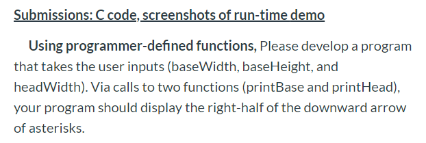 Solved Submissions: C code, screenshots of run-time demo | Chegg.com