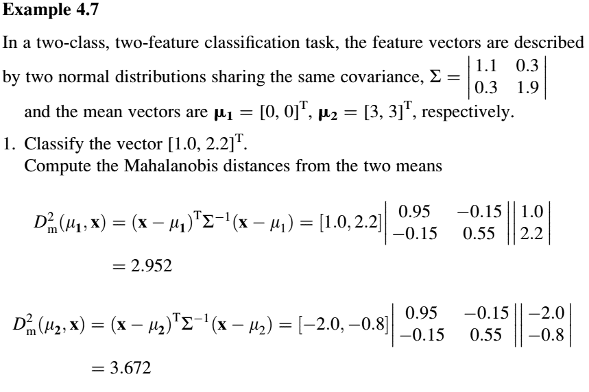 Example 47 In A Two Class Two Feature 1690