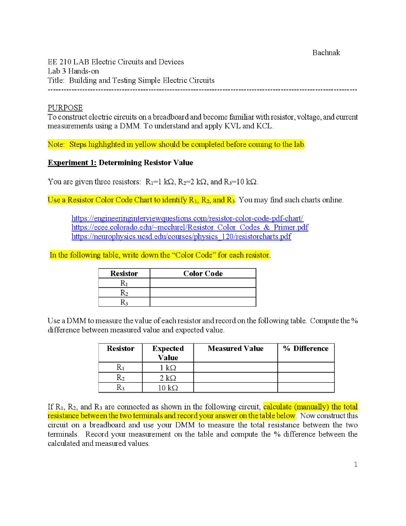 Solved If R1, R2, and R3 are connected as shown in the | Chegg.com