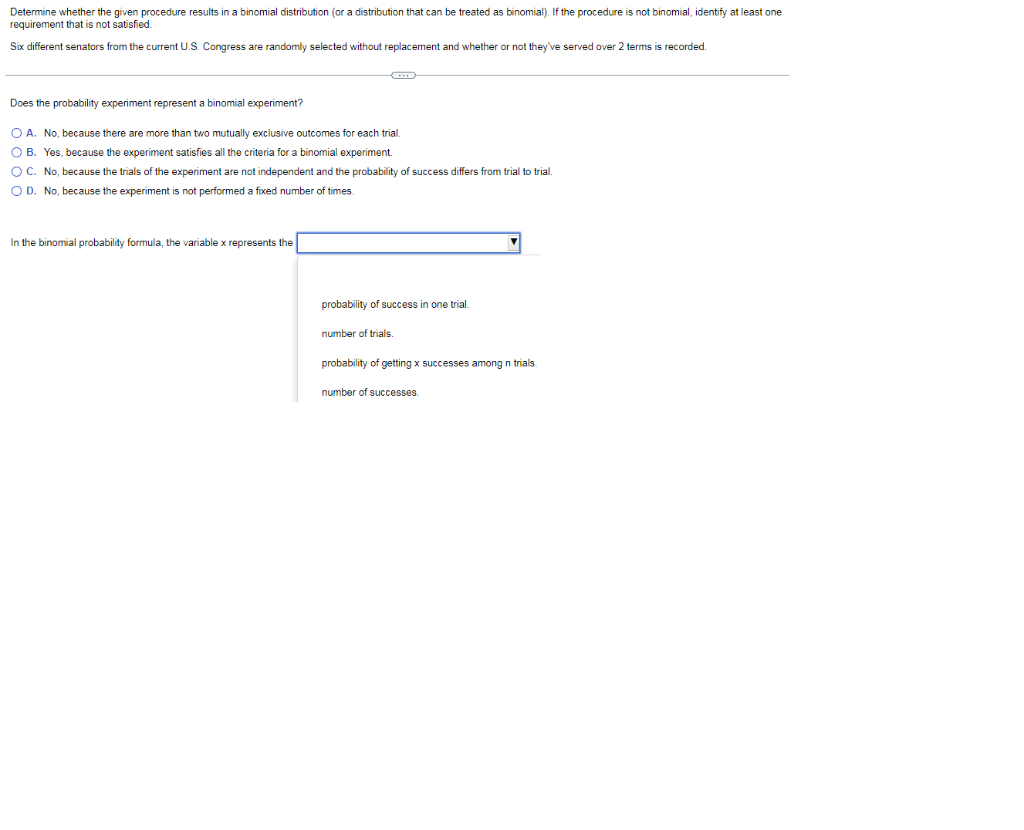 Solved Determine whether the given procedure results in a | Chegg.com