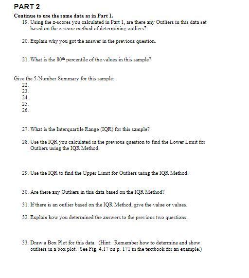 28. Use the IQR you calculated in the previous | Chegg.com
