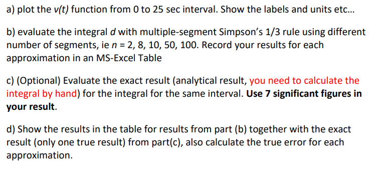 Solved Part 2: Evaluating Integral with simpson.m After | Chegg.com
