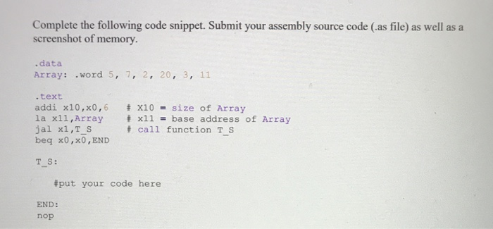 2. (25 points) The following c code sorts an array | Chegg.com