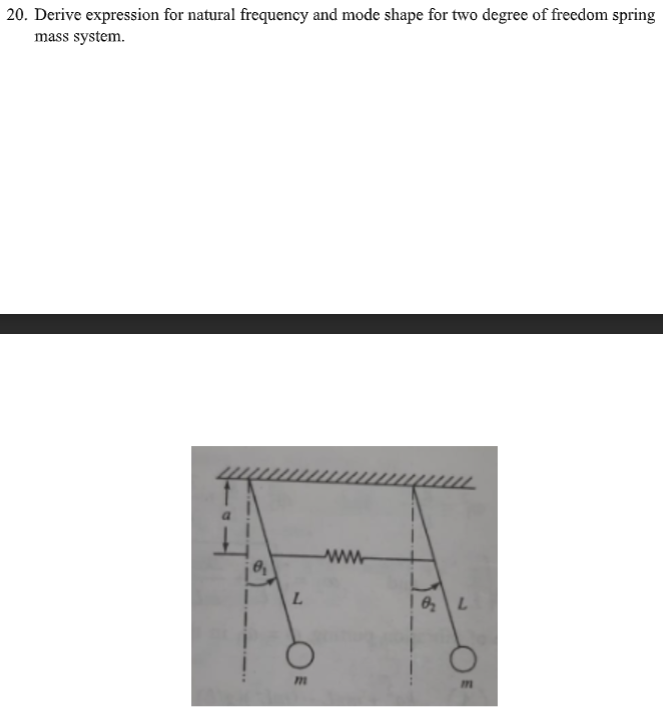 Solved Derive expression for natural frequency and mode | Chegg.com