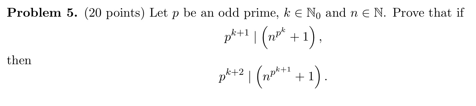 Solved Problem 5. (20 ﻿points) ﻿Let p ﻿be an odd prime, | Chegg.com