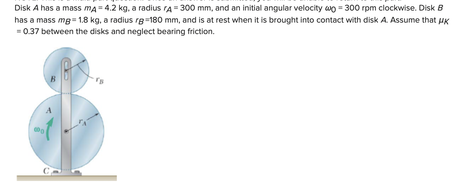 Solved Determine a) the angular acceleration of each disk | Chegg.com