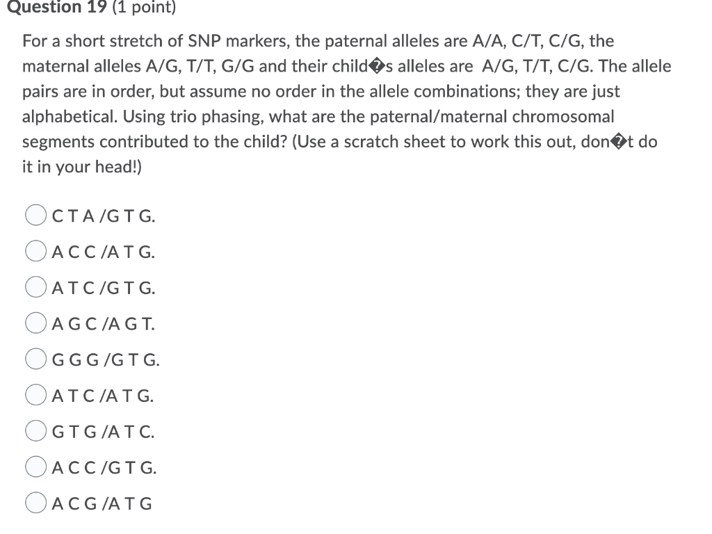 Solved In genealogy, triangulation is the process of: O | Chegg.com